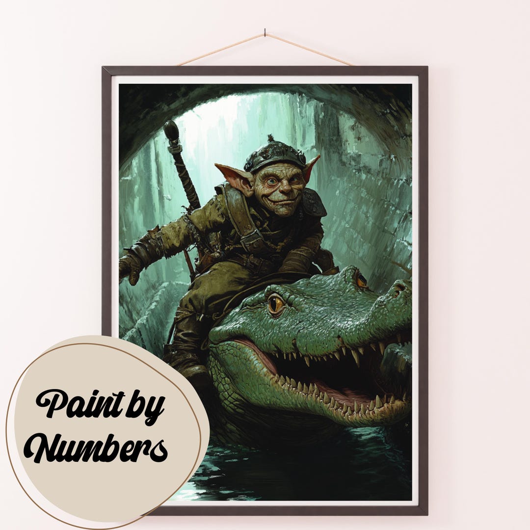 Goblin Reiter Malen nach Zahlen Kit: Fantasy DIY Gemälde - Etsy.de