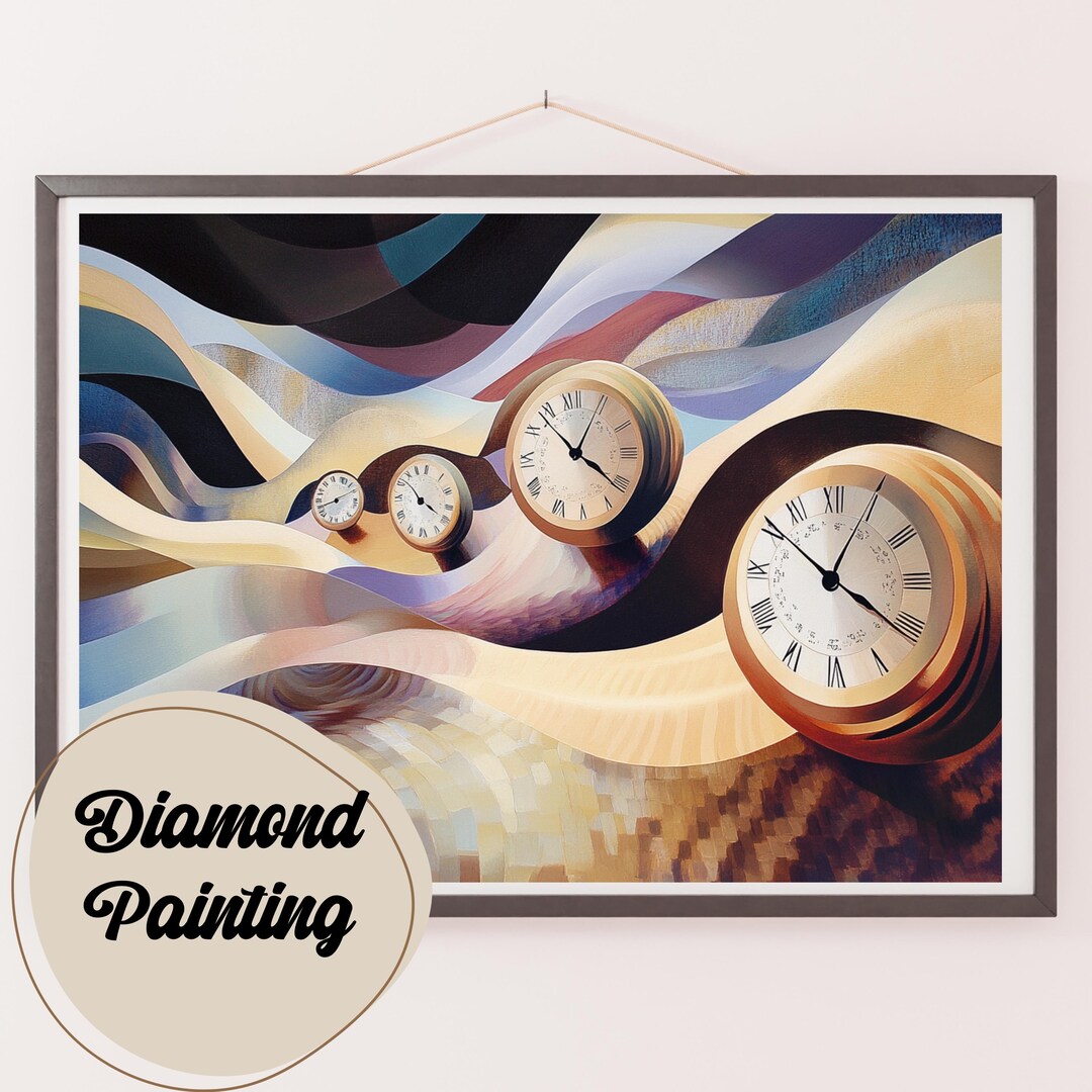 Diamond Painting Kit: Time's Flow, Gem Art for Adults & Kids, Gift ...