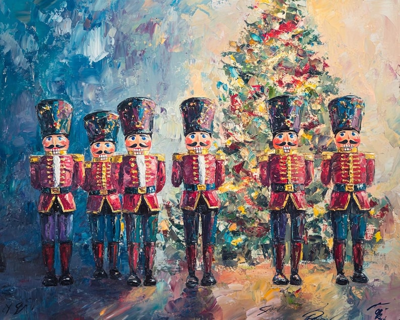 Nutcracker Brigade Paint by Numbers Kit: DIY Christmas Decor - Etsy