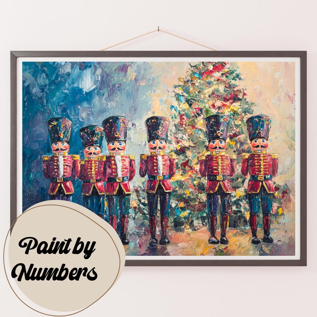 Nutcracker Brigade Paint by Numbers Kit: DIY Christmas Decor - Etsy