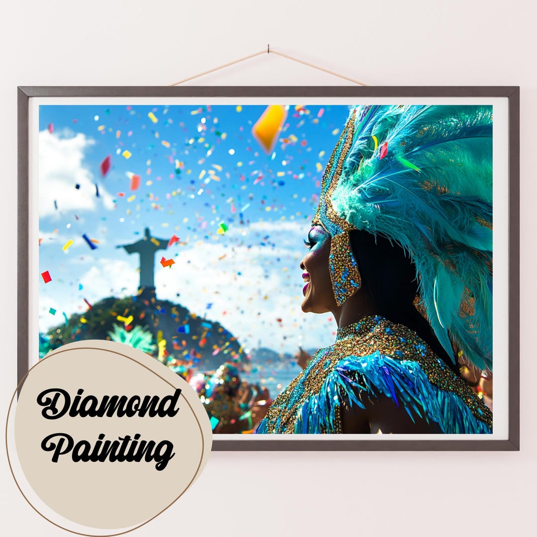 Rio Carnival Diamond Painting Kit: Samba Dancer, DIY Art Decor - Etsy
