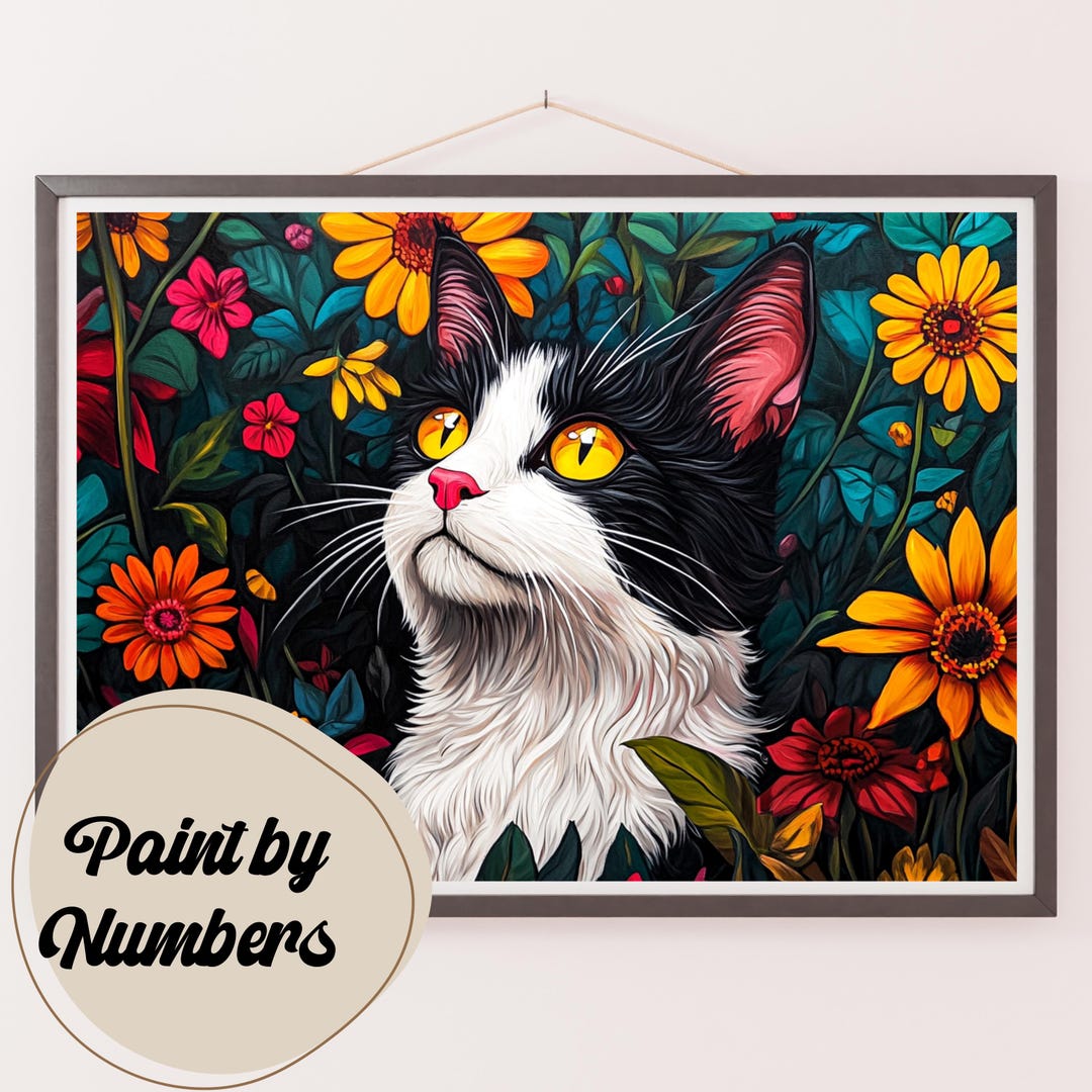 Paint by Numbers Kit: Floral Curiosity, DIY Painting, Acrylic Kit for ...
