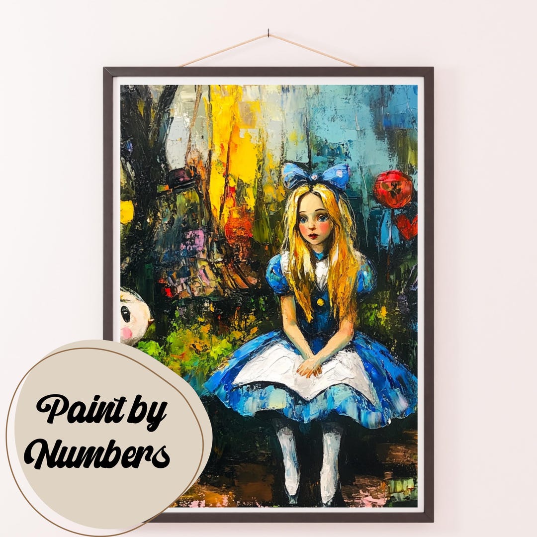 Alice in Wonderland Paint by Numbers Kit: Fantasy DIY Painting - Etsy