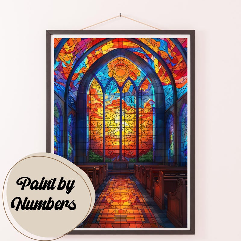 Stained Glass Numbers - Etsy