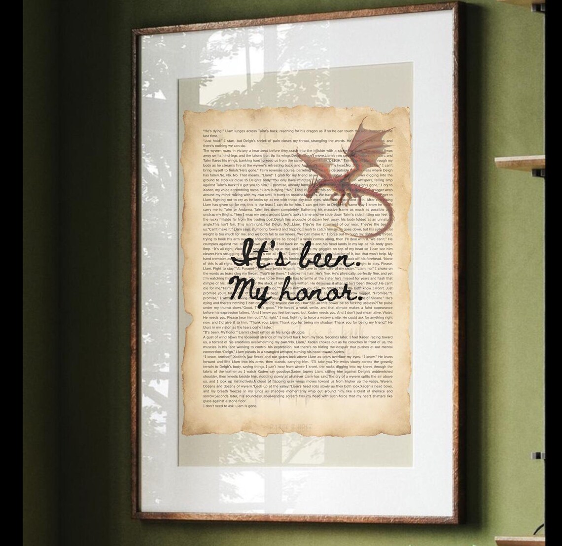 Fourth Wing Quote Poster: Liam's Last Words, Dragon Art (digital ...