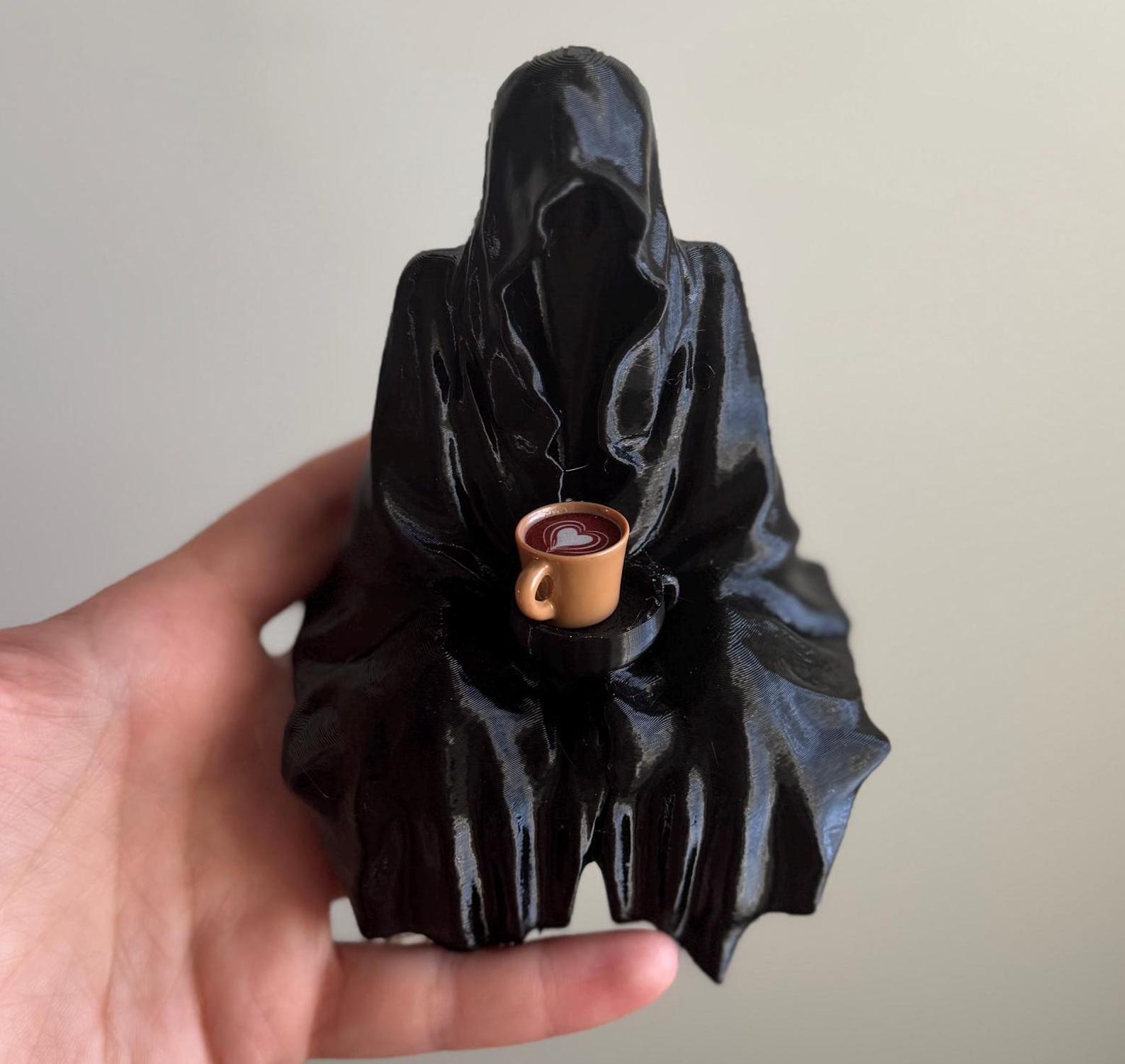 3D Printed Suriel Figurine With Teacup: ACOTAR Inspired Shelf Decor - Etsy