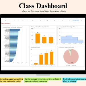 Teacher Gradebook Spreadsheet Template, Digital Grade Book, Student ...