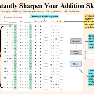 Maths Worksheets GENERATOR, Printable Maths Worksheets, Digital Maths ...