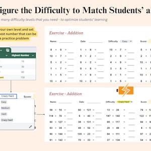 Maths Worksheets GENERATOR, Printable Maths Worksheets, Digital Maths ...