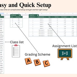 Teacher Gradebook Spreadsheet Template, Digital Grade Book, Student ...