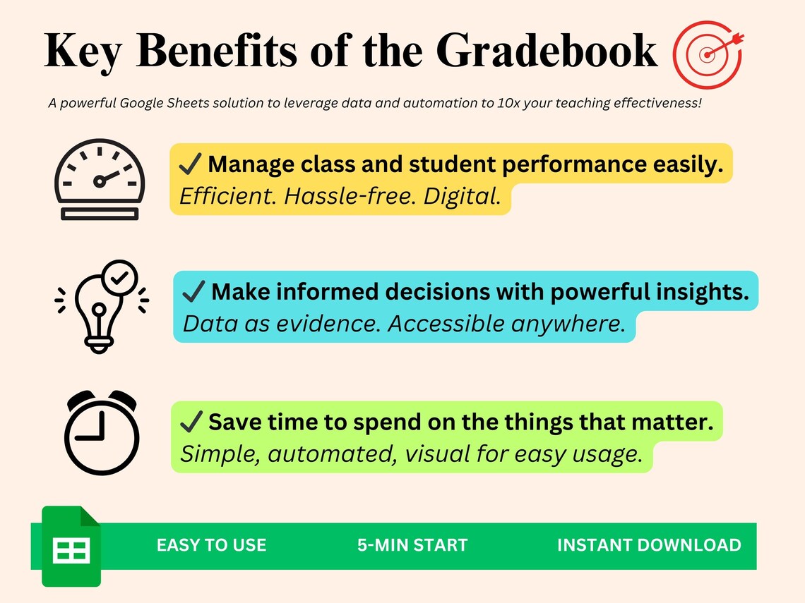 Teacher Gradebook Spreadsheet Template, Digital Grade Book, Student ...