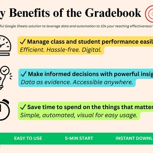 Teacher Gradebook Spreadsheet Template, Digital Grade Book, Student ...