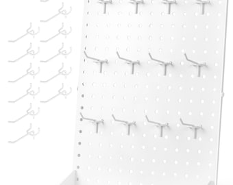 Pegboard Display Stand With 12 Peg Hooks for Retail Craft Shows & Fairs ...