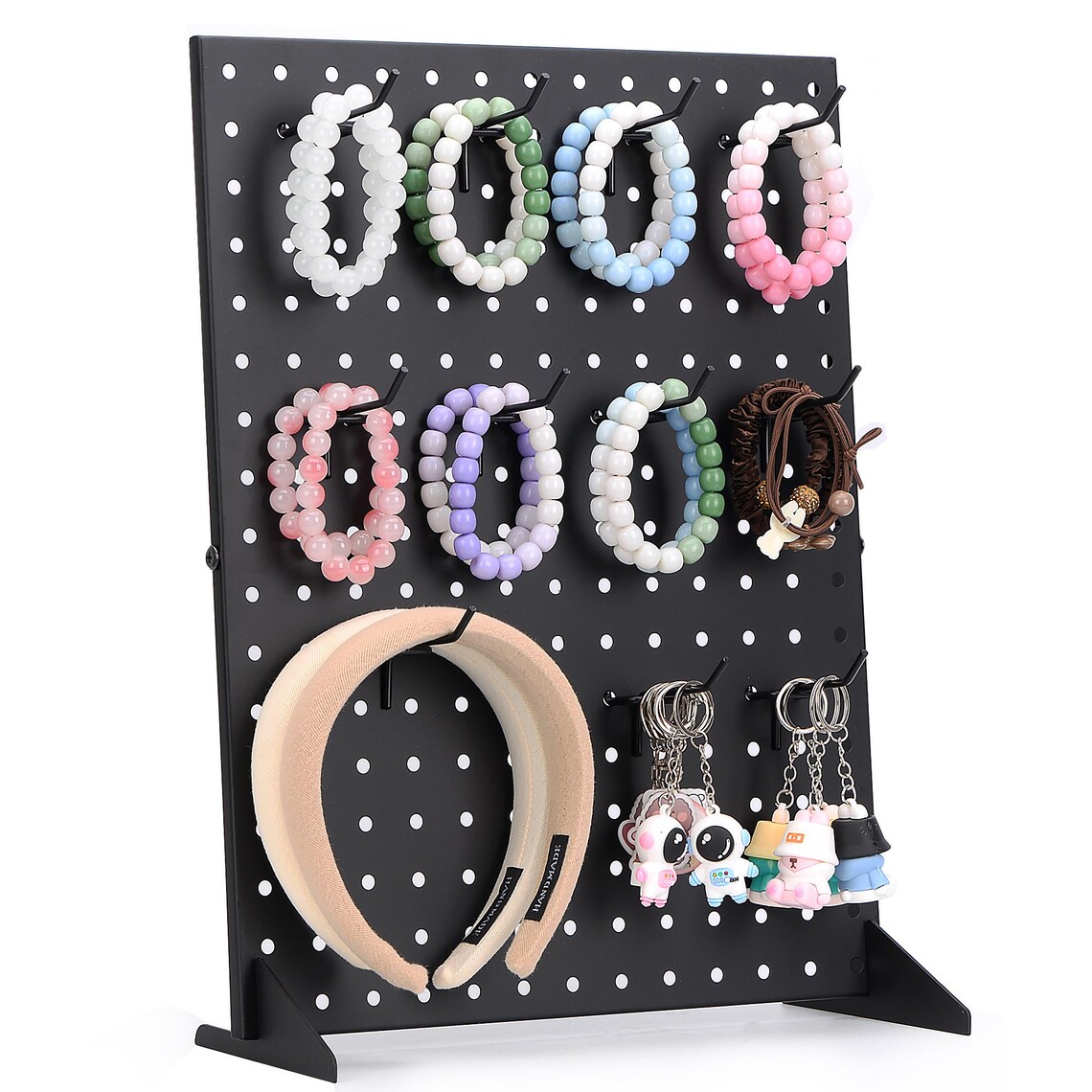 Pegboard Display Stand With 12 Peg Hooks for Retail Craft Shows & Fairs ...