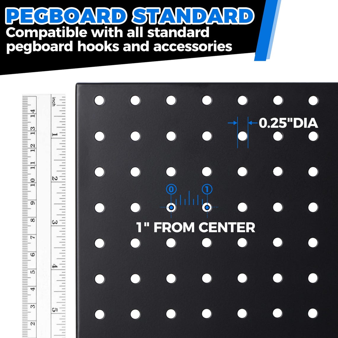 Pegboard Display Stand With 12 Peg Hooks for Retail Craft Shows & Fairs ...