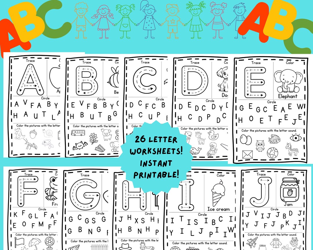 Letter Tracing, Preschool Worksheets, Kindergarten Worksheets, Letter ...
