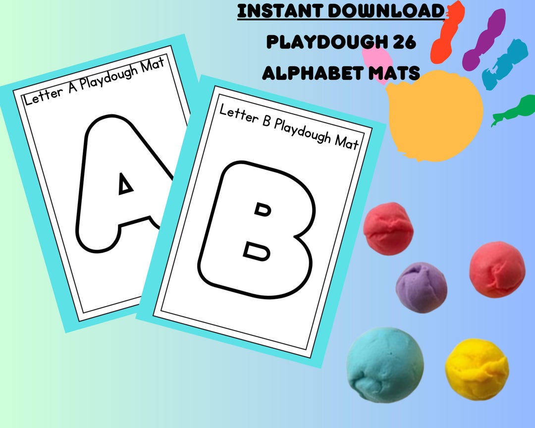 Playdough Mats, ABC Playdough Mats, Alphabet Mats, ABC Tracing, Letter ...