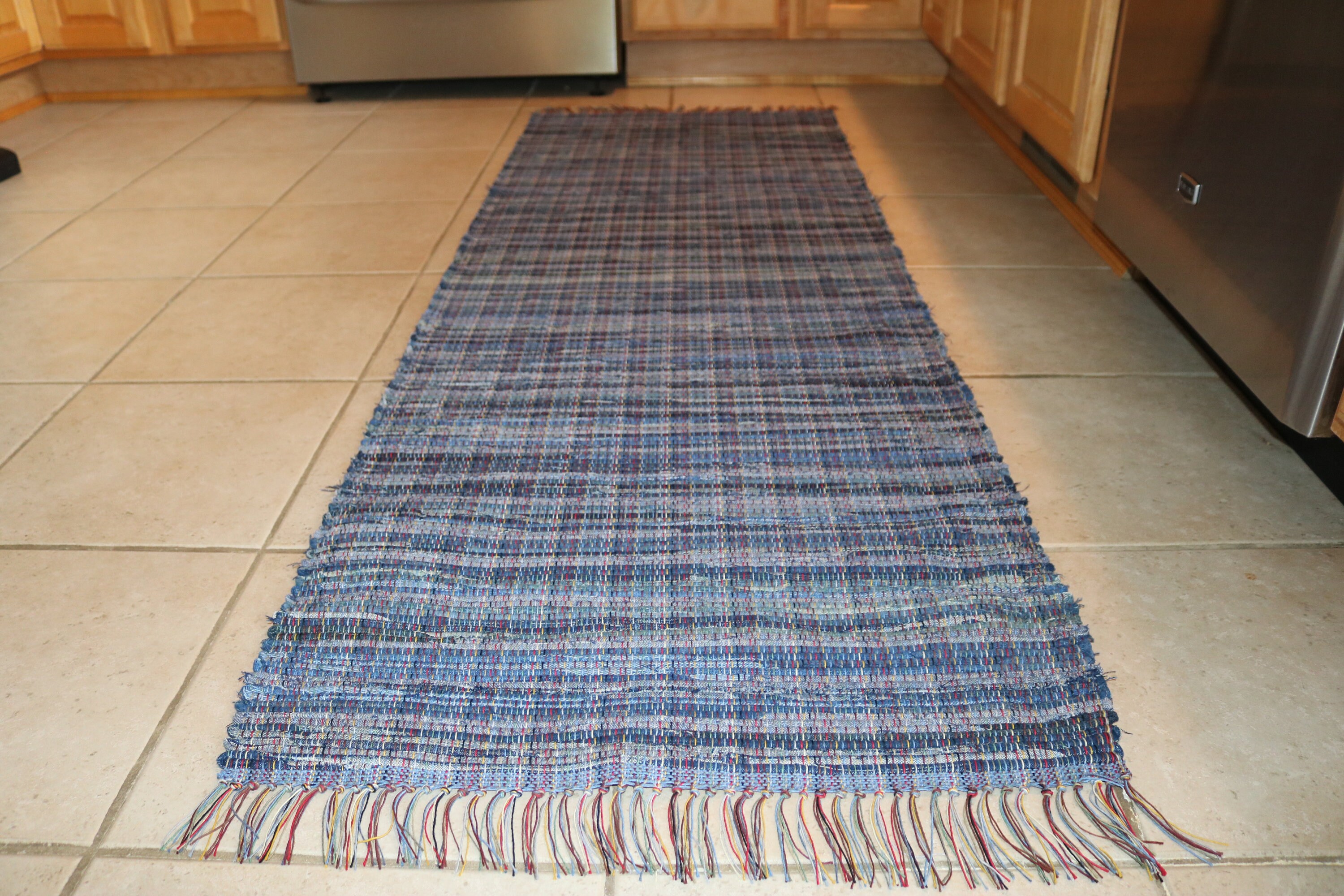 53 x 25 DENIM Woven Rag Throw Rug MD53 Home & Living Floor & Rugs etna ...