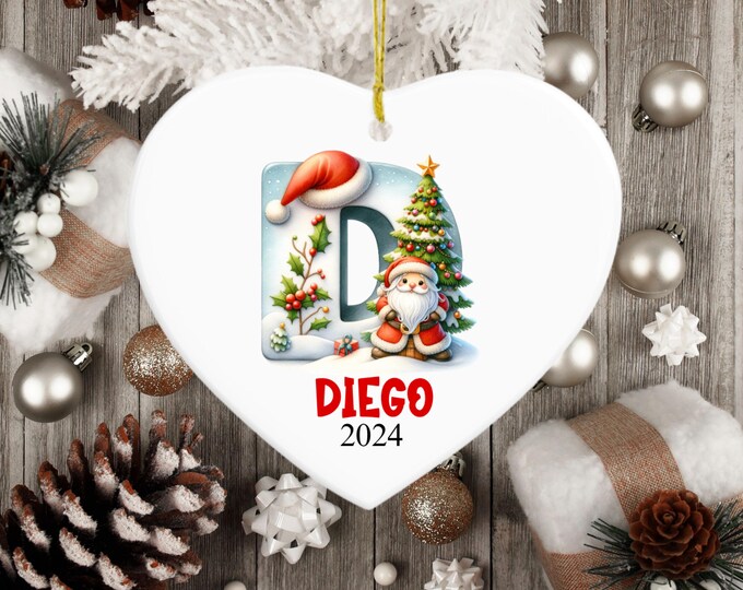 Letter Name Ornament, Personalized Ornament Name, Monogram Alphabet ...