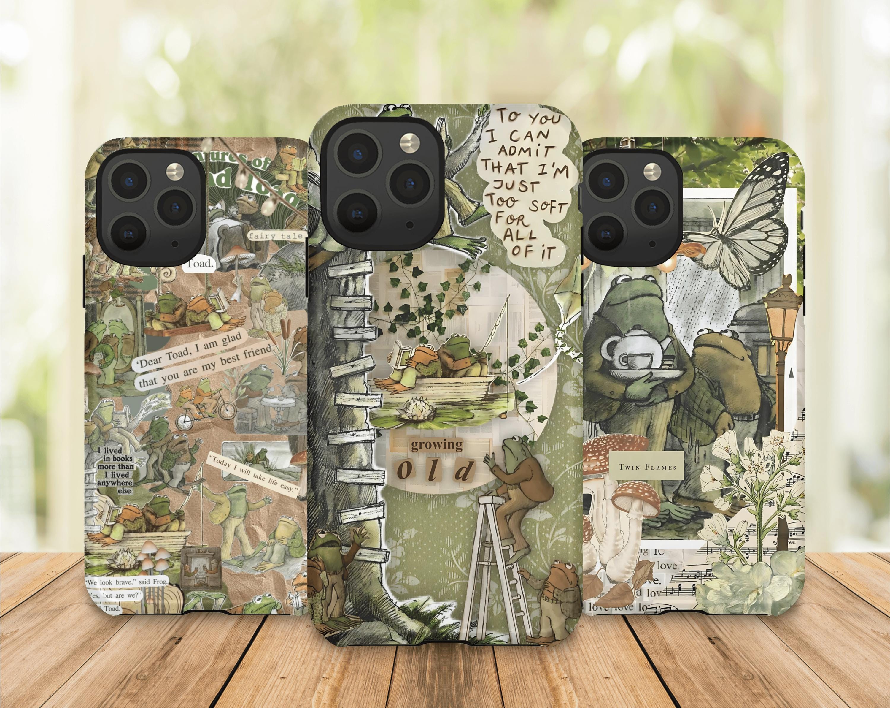 Nature Vibes - Cute Frog and Toad Phone Case | Green Aesthetic Cover ...