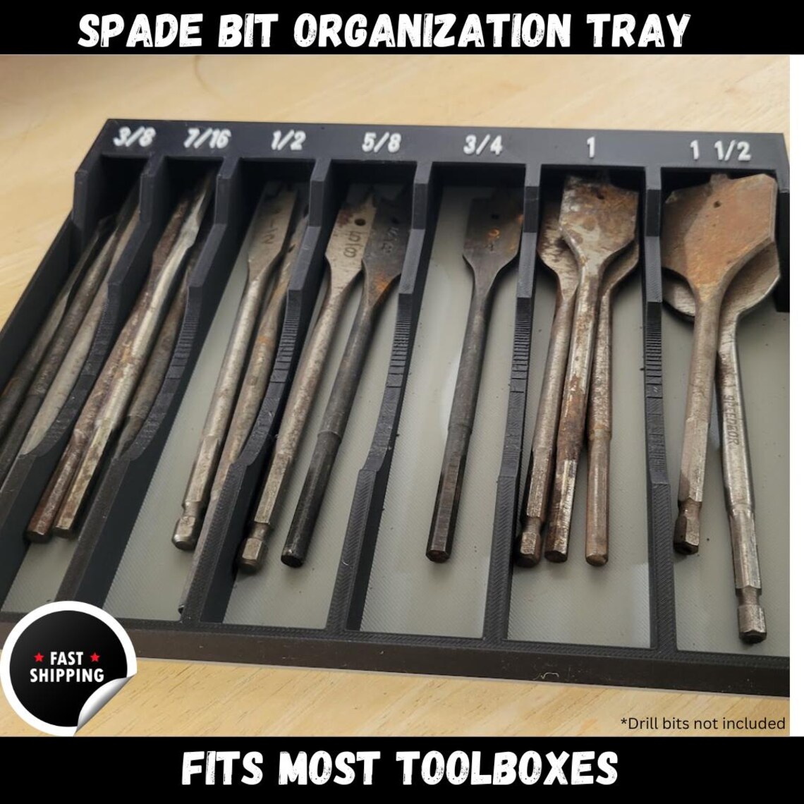 Paddle/spade Drill Bit Organizer - Etsy