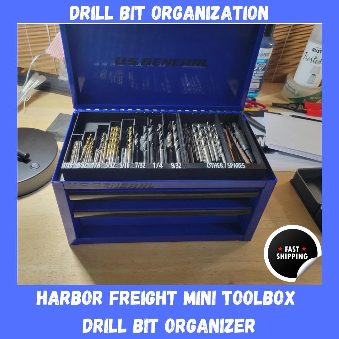 Drill Bit Organizer for the Harbor Freight Mini Toolbox - Etsy