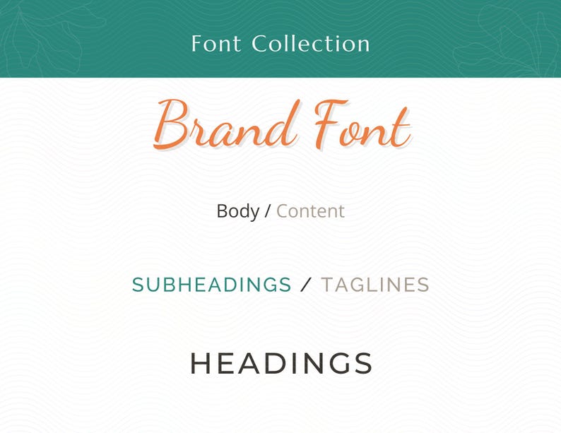 Simple Elegant Brand Board Canva Template | Curated Color & Font ...