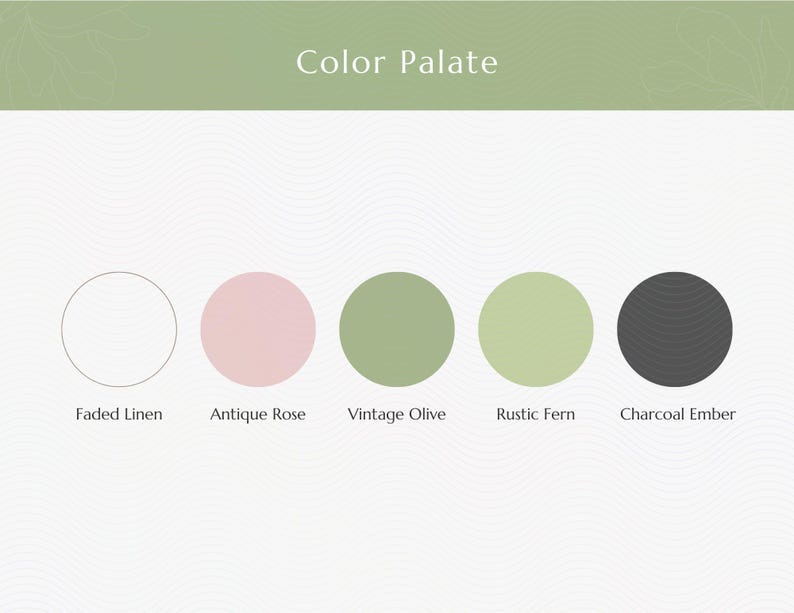 Simple Elegant Brand Board Canva Template | Curated Color & Font ...