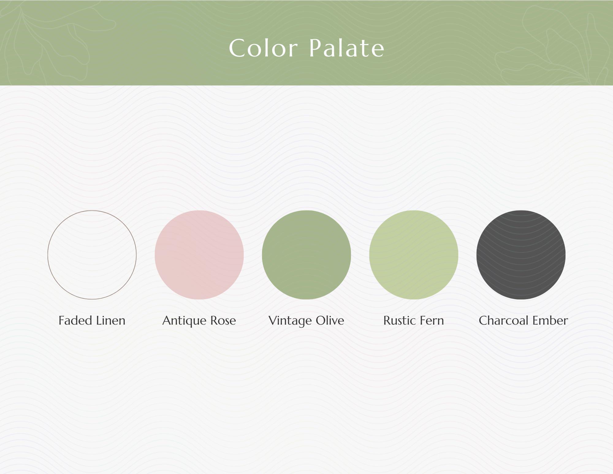 Simple Elegant Brand Board Canva Template | Curated Color & Font ...
