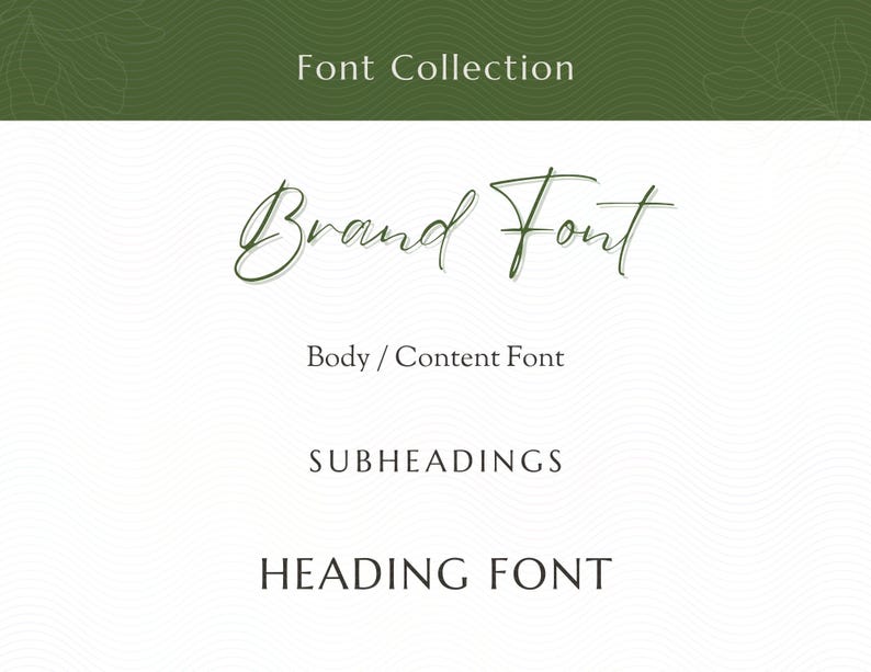 Simple Elegant Brand Board Canva Template | Curated Color & Font ...