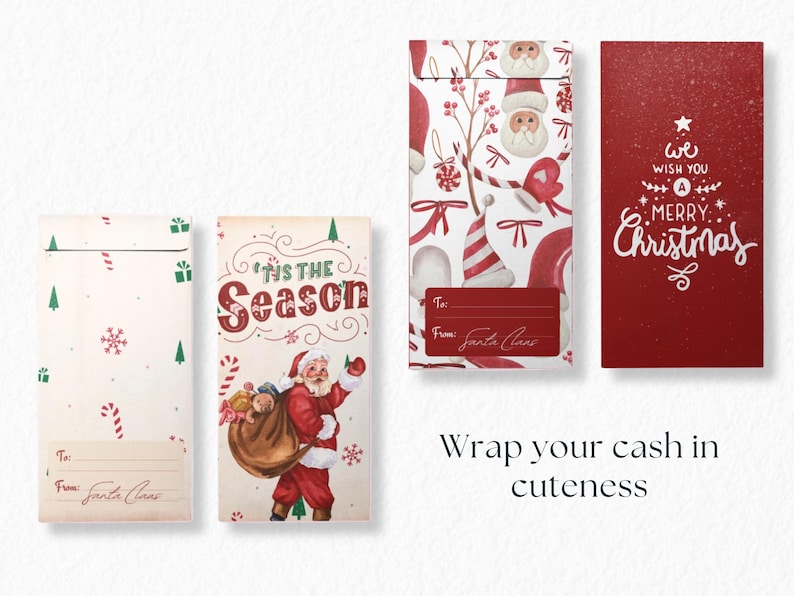 Christmas Money Envelope | Cash Envelope Printable | Instant Download ...