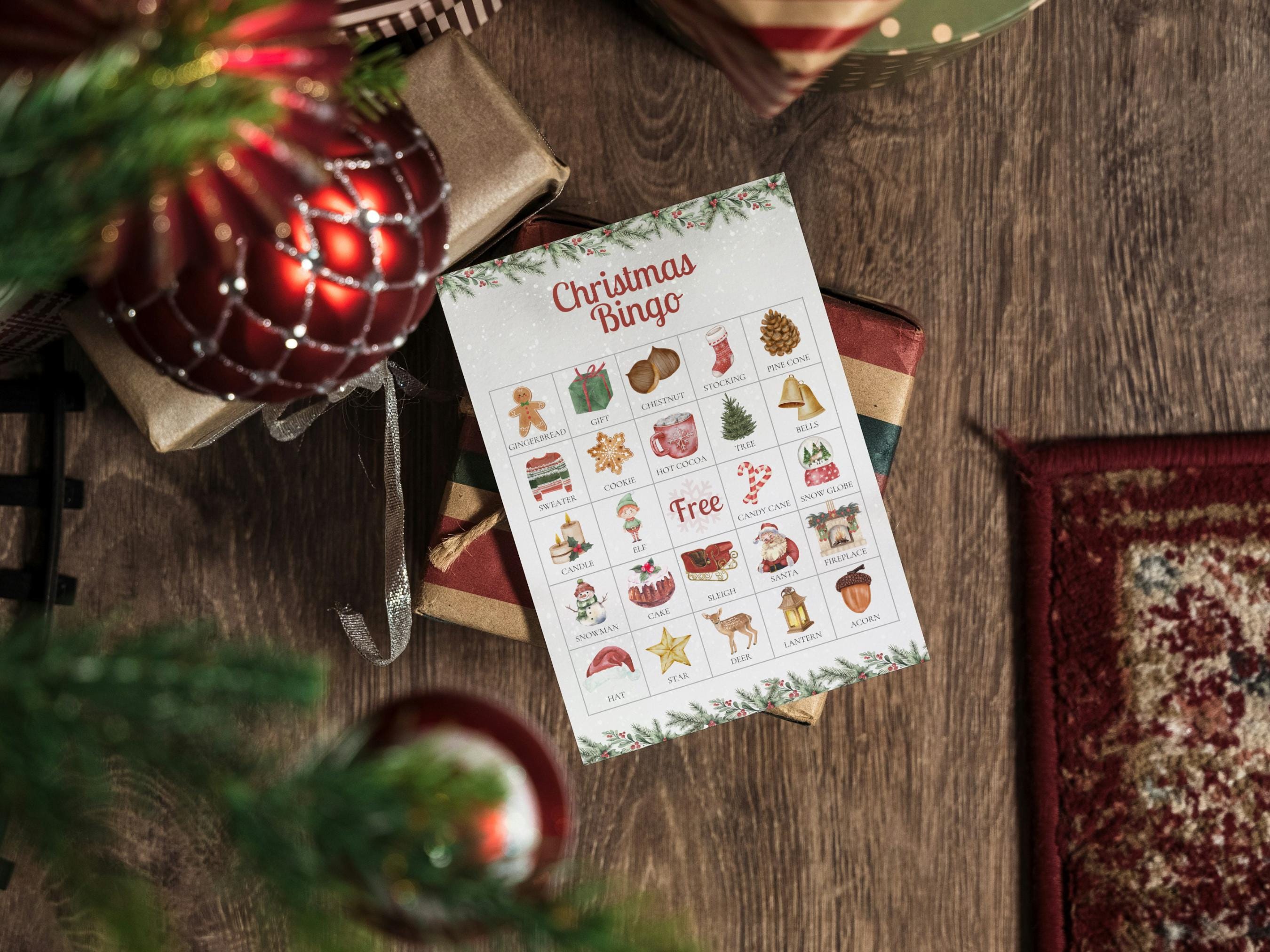 Christmas Bingo Office Bingo Family Reunion Games Family Game Night - Etsy