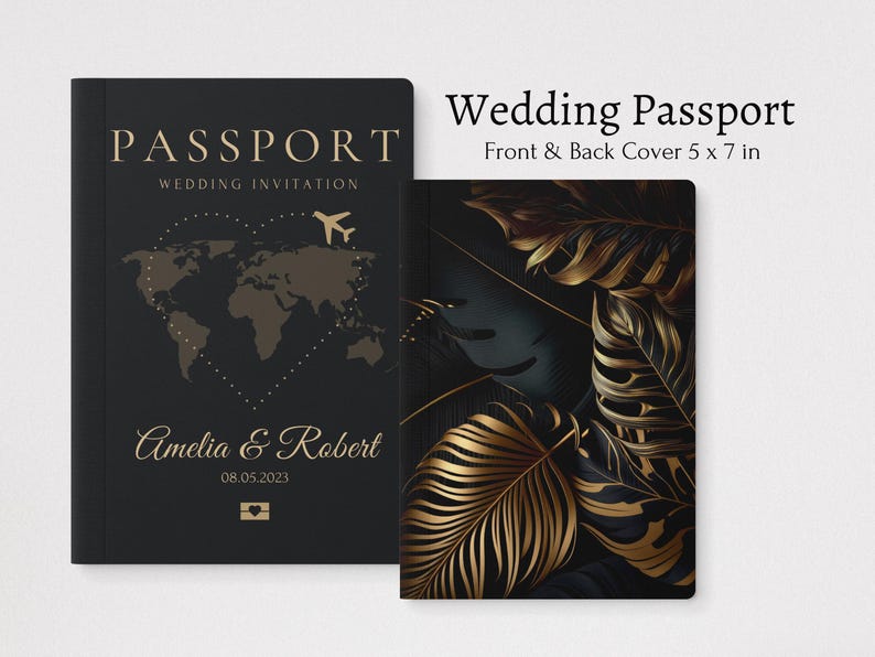 Passport Wedding Invitation Template: Destination Wedding Bundle (PDF) - Etsy