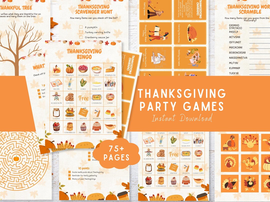 Thanksgiving Games | Family Game Night | Thanksgiving Trivia ...