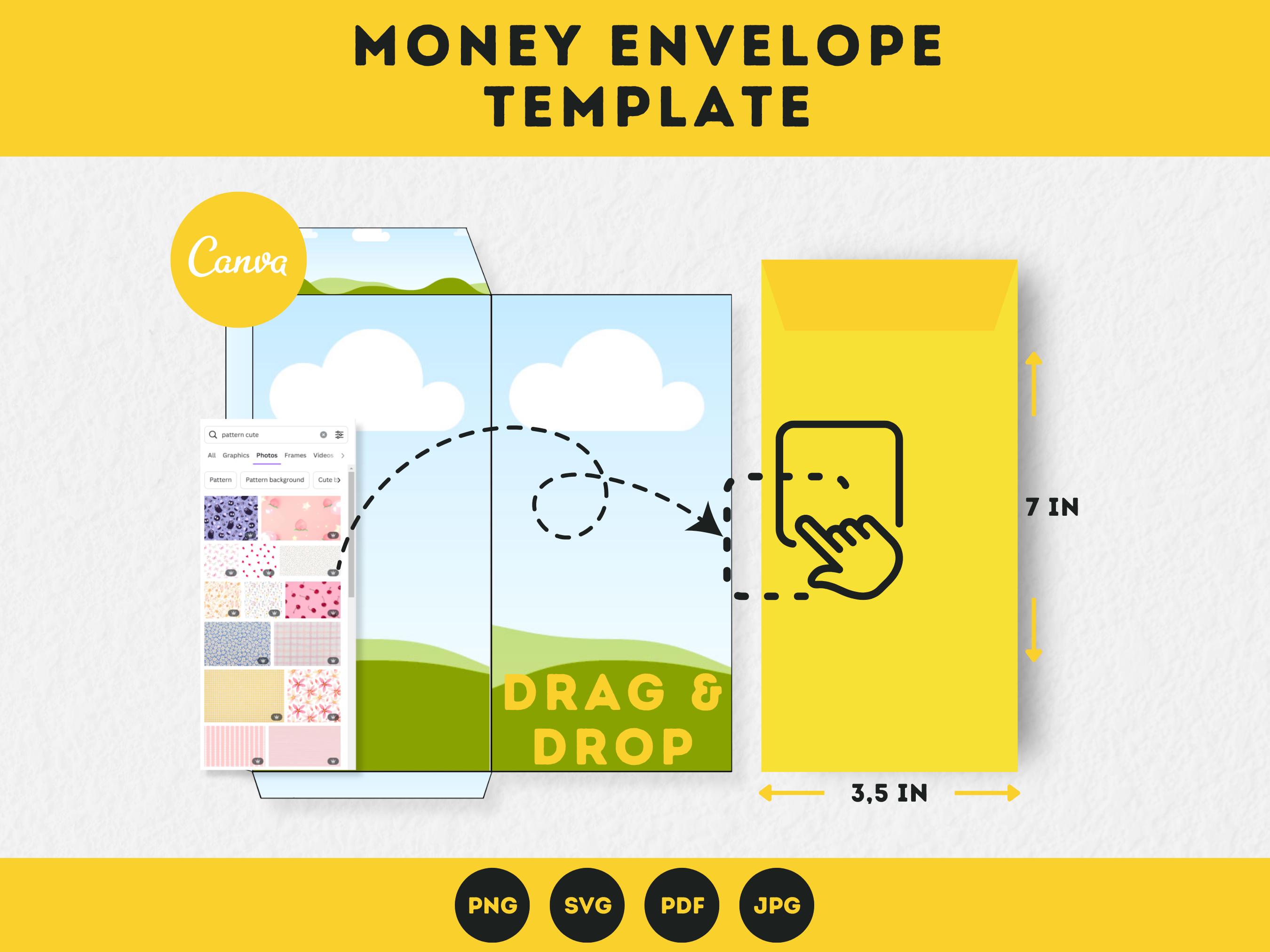 Plantilla de sobre para dinero / Sobre para efectivo imprimible ...