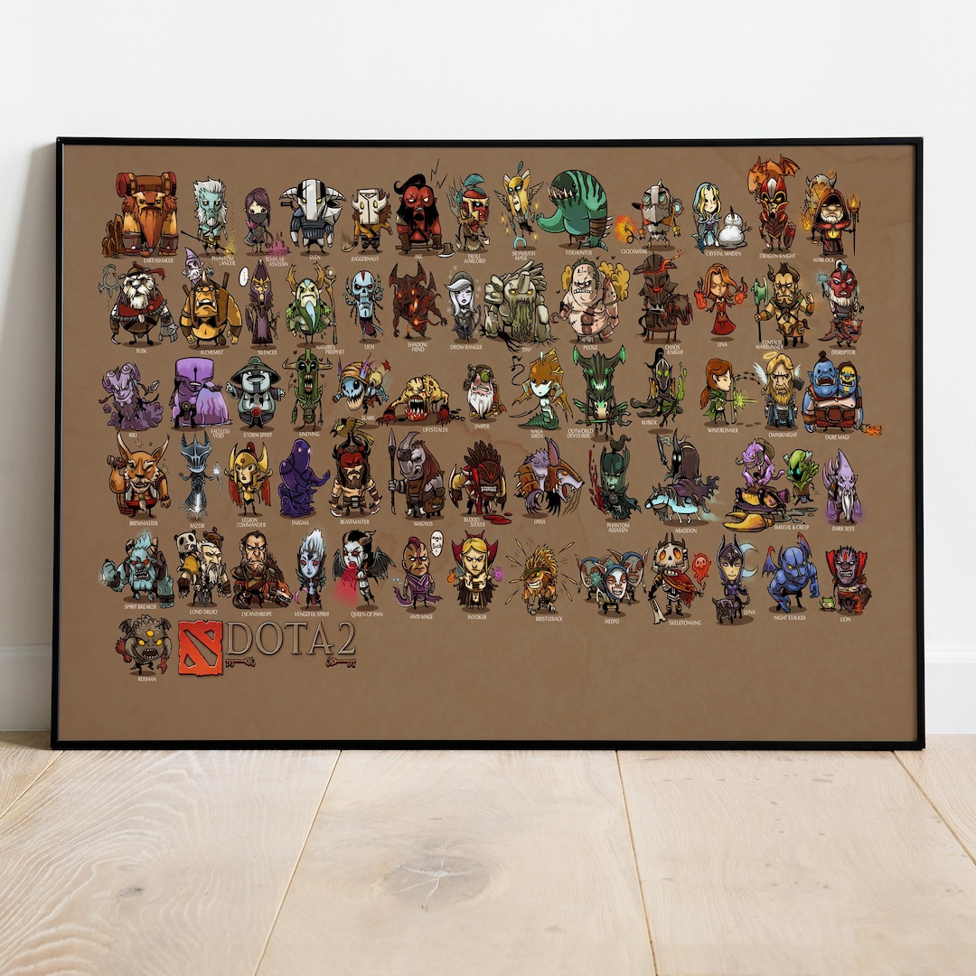 Dota 2 Poster, Wall Art, Game Print, Gift for Gamers #3 - Etsy