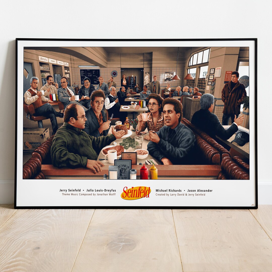 Seinfeld Canvas Poster, TV Series Print, Wall Art, TV Show Gift - Etsy