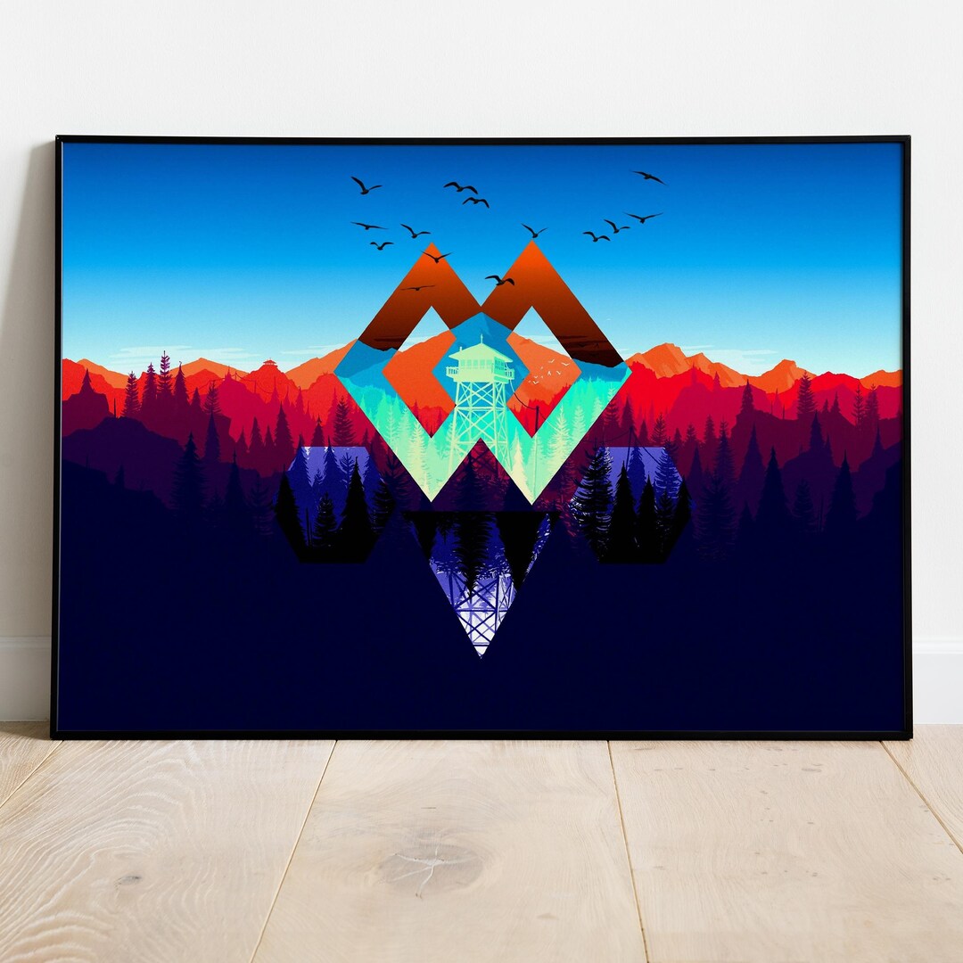 Firewatch Poster, Game Print, Wall Art, Gift for Gamers 2 - Etsy