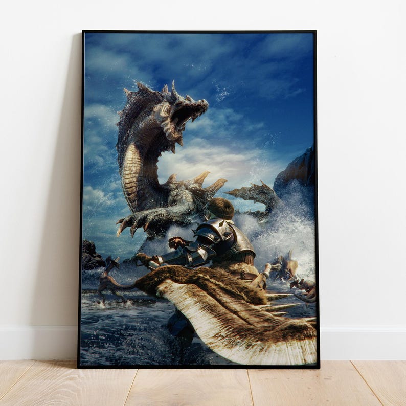 Monster Hunter World Poster, Game Print, Wall Art, Gift for Gamers - Etsy