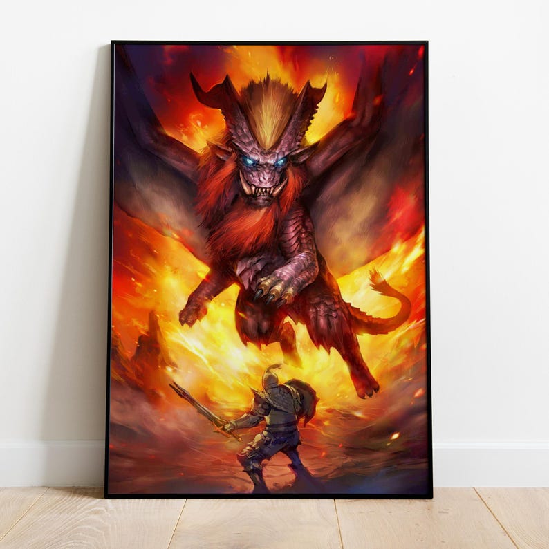 Monster Hunter World Poster, Game Print, Wall Art, Gift for Gamers - Etsy