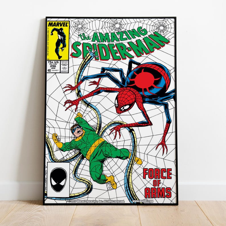 Spider Man Comic Book Covers Poster, Wall Art, Comics Print, Gift for ...