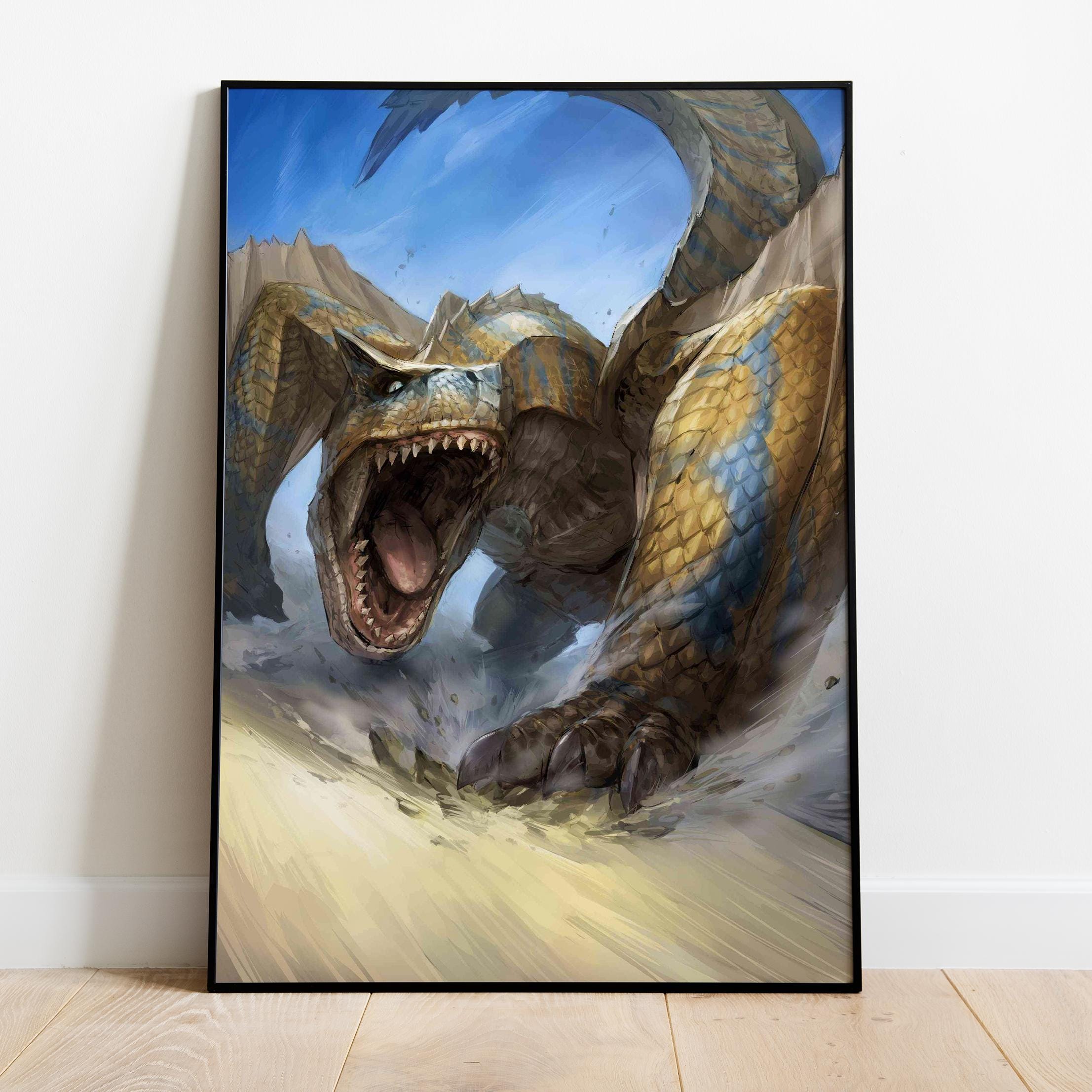 Monster Hunter World Poster, Wall Art, Game Print, Gift for Gamers - Etsy