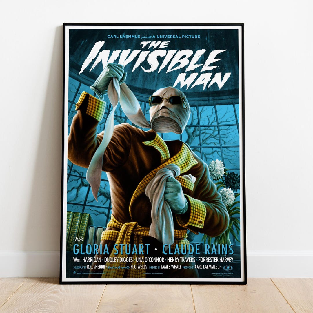 The Invisible Man Poster, Wall Art, Movie Print, Gift for Film Fans - Etsy