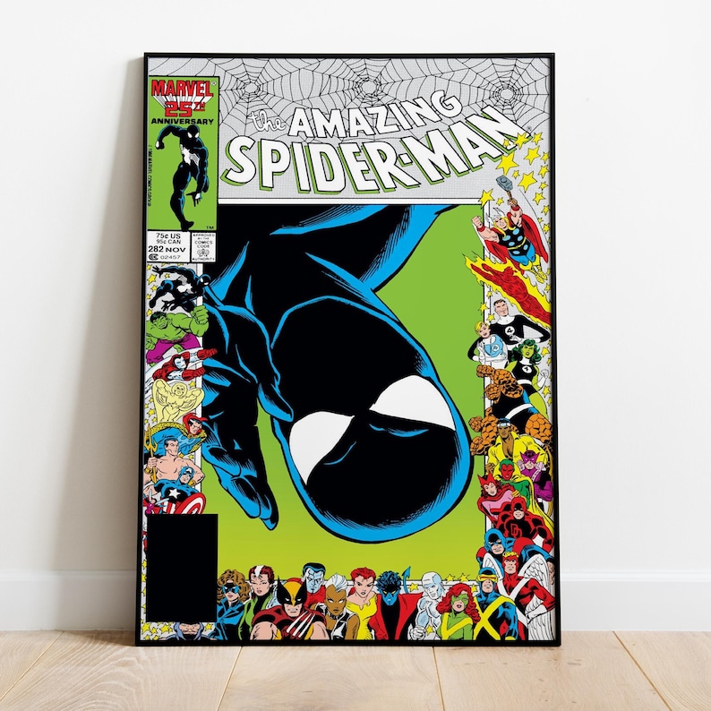 Spider Man Comic Book Covers Poster, Wall Art, Comics Print, Gift for ...
