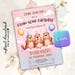 Editable Beaver Inspired Invitation, Beaver Birthday Party Invite ...