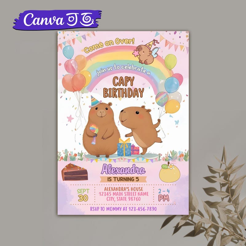 Capybara invitation - Etsy México
