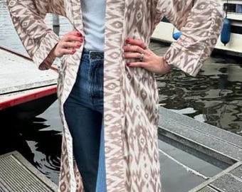 Robe Bathrobe Uzbek Chapan халат накидка узбекский капан адрас Robe ...