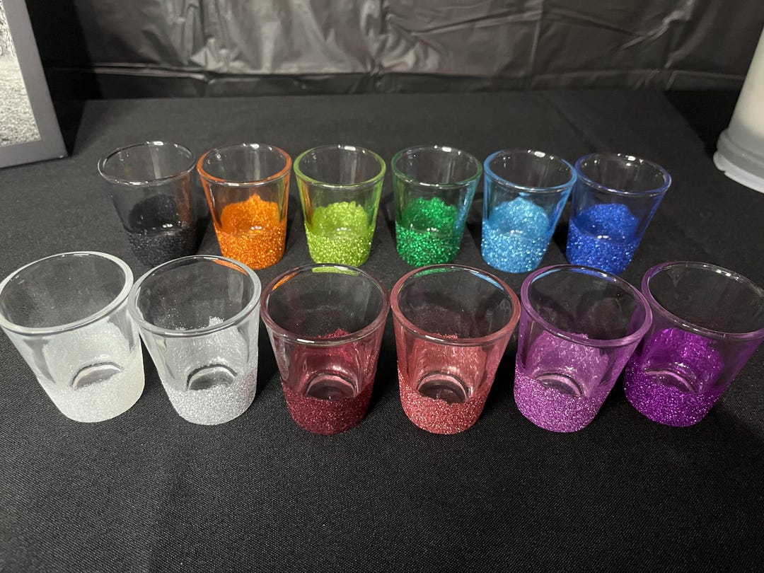Glitter Shot Glasses - Etsy