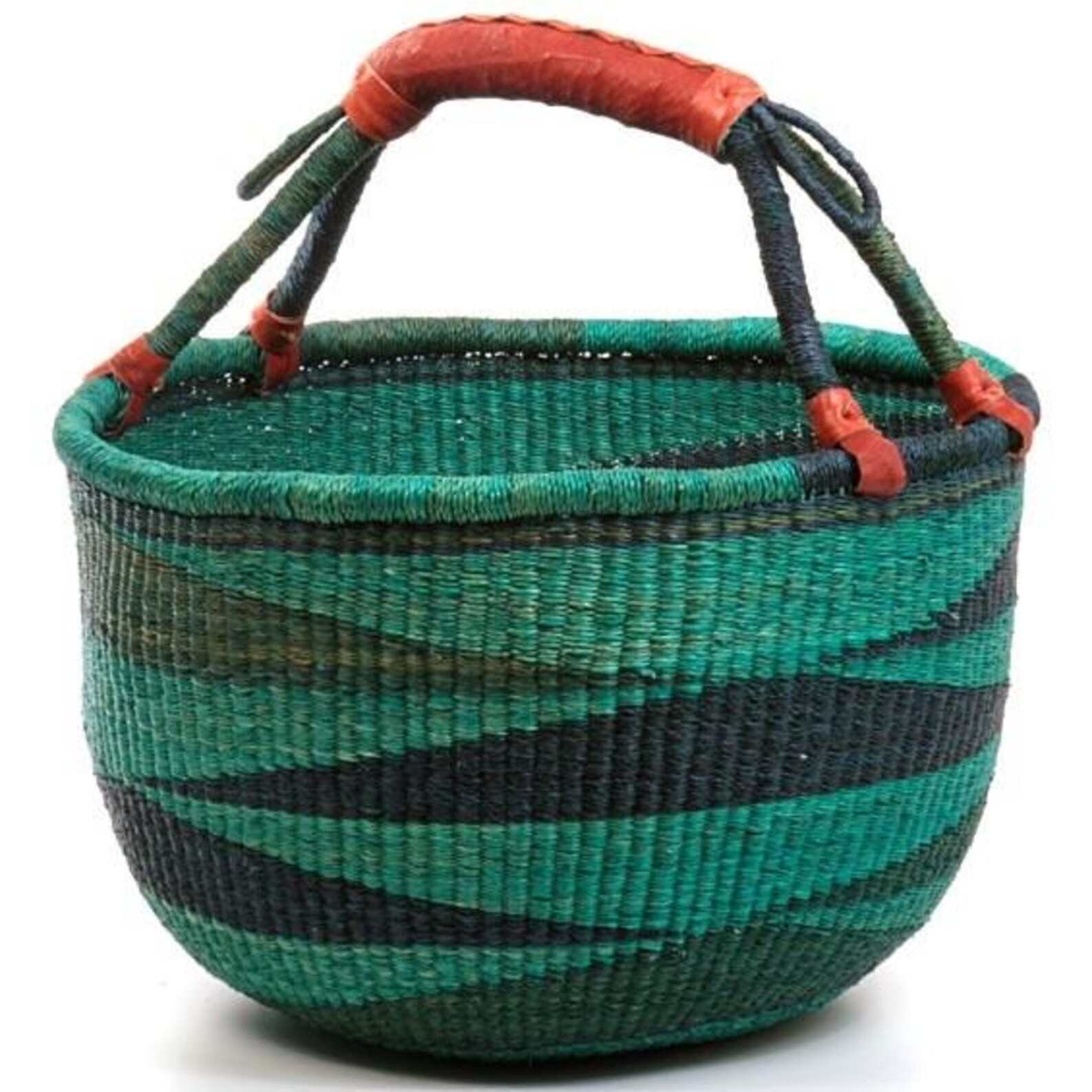 Bolga Basket, African Storage Basket, Handwoven Floor Basket, Medium ...