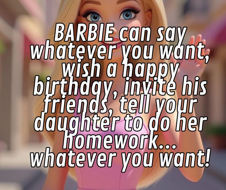 BARBIE BIRTHDAY INVITATION, Barbie Video Invitation, Barbie Video ...